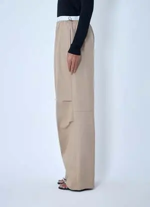 Alexander Wang Wide-leg Elasticated Waist Pants - Cream