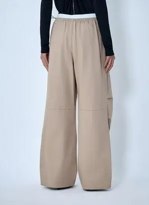 Alexander Wang Wide-leg Elasticated Waist Pants - Cream