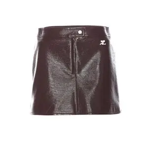 COURREGES Reedition Vinyl Mini Skirt - Red