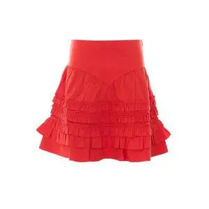 GANNI Midi Skirt - Red