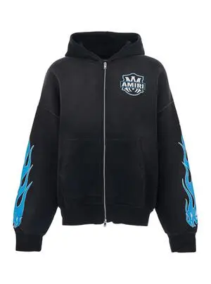 Amiri Black Hoodie With Front Logo And Maxi Logo On The Back For - Multicolor