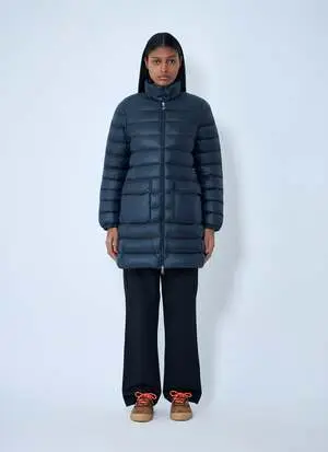Moncler Genet Long Coat - Blue