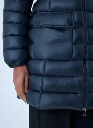 Moncler Genet Long Coat - Blue
