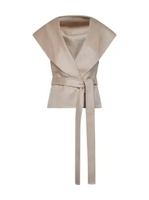Alaïa Cashmere Hooded Belted Jacket - Multicolor
