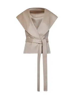Alaïa Cashmere Hooded Belted Jacket - Multicolor