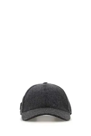 Prada Flannel Baseball Cap - Gray