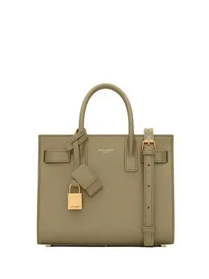 Saint Laurent Sac De Jour Nano In Smooth Leather - Green