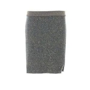 Balmain Glittered Tweed Knit Short Skirt
