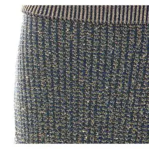 Balmain Glittered Tweed Knit Short Skirt