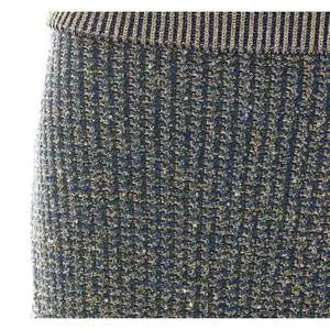 Balmain Glittered Tweed Knit Short Skirt
