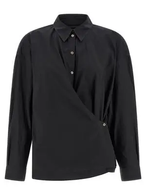 LEMAIRE Straight Collar Twisted' Shirt - Black
