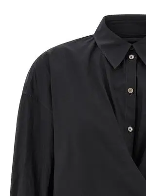 LEMAIRE Straight Collar Twisted' Shirt - Black
