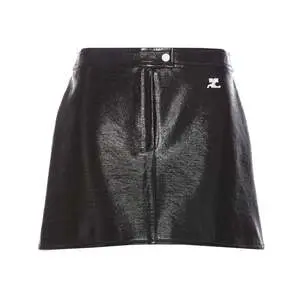 COURREGES Reedition Vinyl Mini Skirt - Black