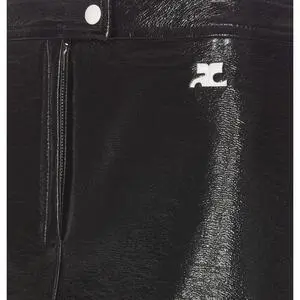 COURREGES Reedition Vinyl Mini Skirt - Black