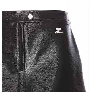 COURREGES Reedition Vinyl Mini Skirt - Black