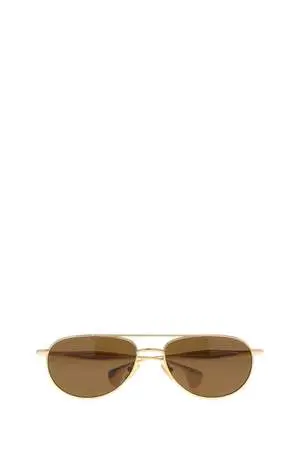 Bottega Veneta Metal Fin Sunglasses - Gold