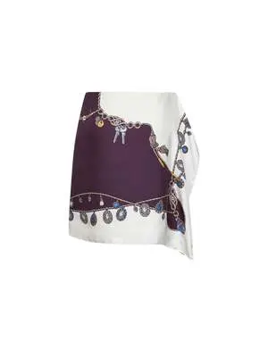 Versace Printed Silk Twill Mini Skirt - Multicolor