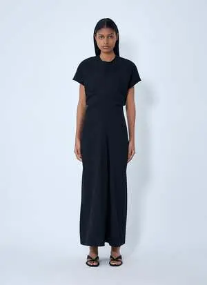 TOTEME Slouch Wool Dress - Black