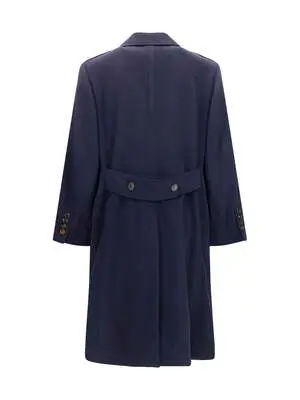 Brunello Cucinelli Double-breasted Wool Overcoat