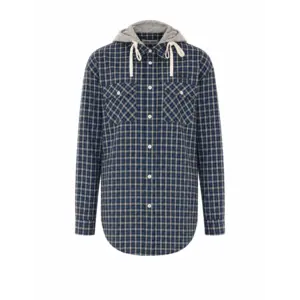 Miu Miu Check Logo Shirt - Blue