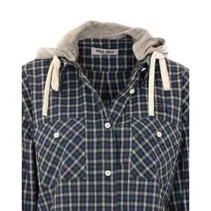 Miu Miu Check Logo Shirt