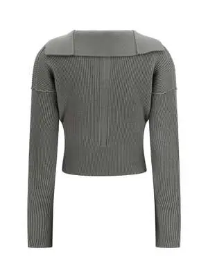 Rick Owens Euca Virgin Wool Sweater With V Neck