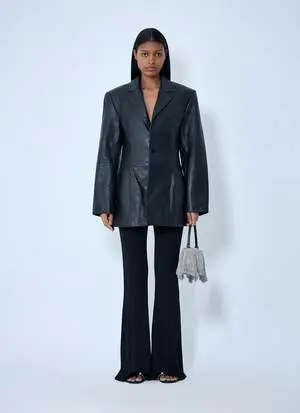 Alexander Wang Leather Single-breasted Blazer