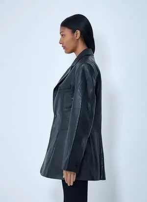 Alexander Wang Leather Single-breasted Blazer