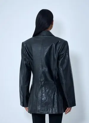 Alexander Wang Leather Single-breasted Blazer