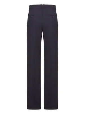 Saint Laurent High-waisted Tailored Pants In Wool Chin