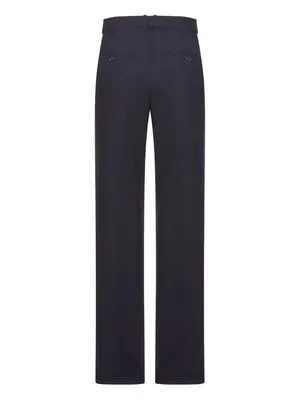 Saint Laurent High-waisted Tailored Pants In Wool
