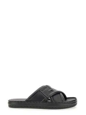 Fendi Leather Sandal - Black