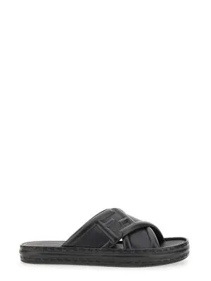 Fendi Leather Sandal - Black