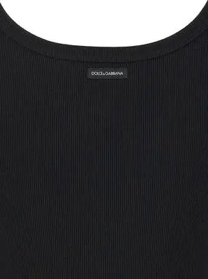 Dolce & Gabbana Ribbed Tank Top - Black