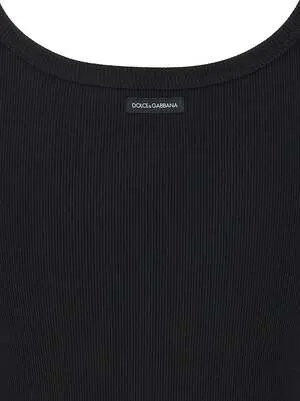 Dolce & Gabbana Ribbed Tank Top - Black