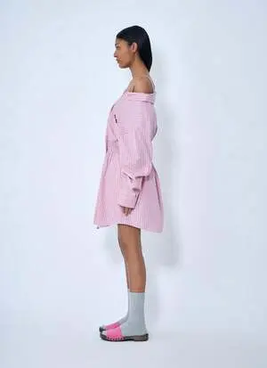 Miu Miu Striped Poplin Dress