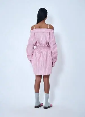 Miu Miu Striped Poplin Dress