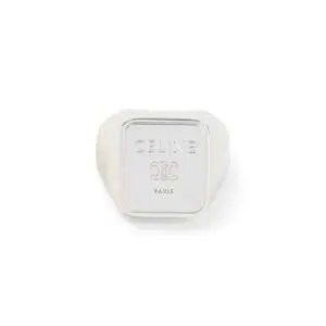 Celine Square Signet Ring - Silver