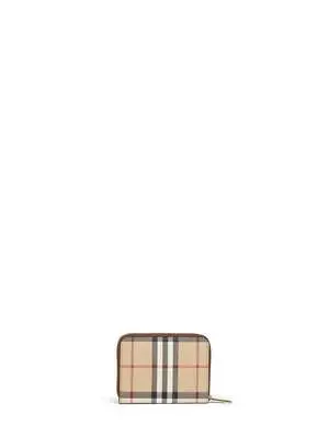 Burberry Archive Beige Check Zipped Small Wallet