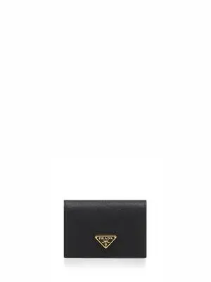 Prada Accessori Pelletteria Black Saffiano Small Wallet