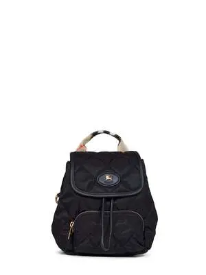 Burberry Black Horseshoe Mini Backpack - Multicolor