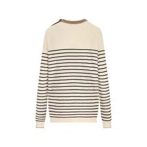 Prada Striped Jumper - Cream