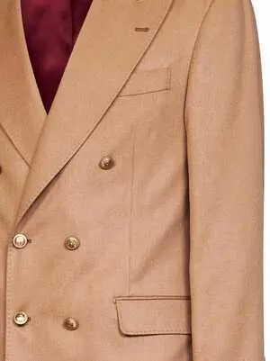 Brunello Cucinelli Camel Camel Hair Tailor One-and-a-half-breasted Jacket