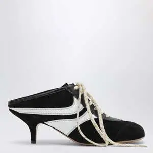 Dries Van Noten Mules 65 Aus Schwarzem Und Weiãÿem Wildleder Und Leder - Black