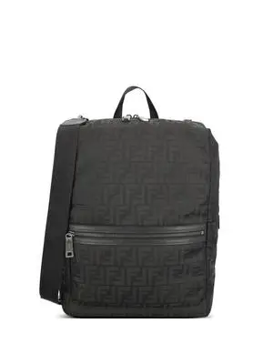 Fendi Lui Ff Nylon Backpack - Black