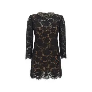 SELF-PORTRAIT Lace Mini Dress - Black
