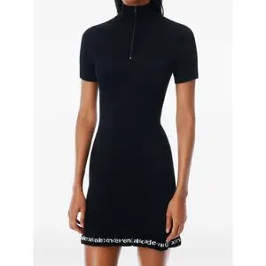 Alexander Wang Rib-knit Quarter-zip Dress