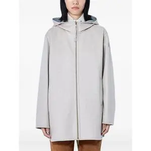 Moncler Oversized Hooded Jacket - Cream