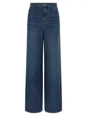 Chloé Palace Leg Denim Jeans - Blue