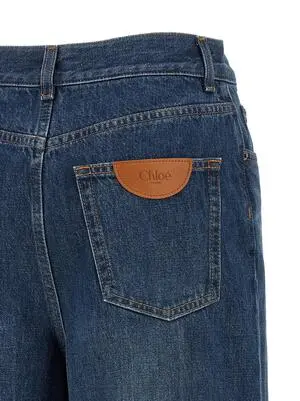 Chloé Palace Leg Denim Jeans - Blue